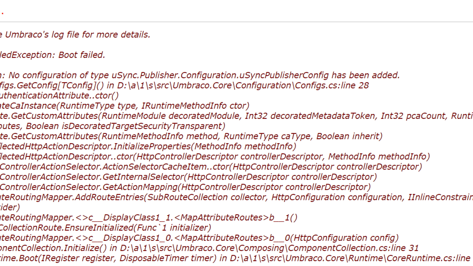 How to fix the Umbraco Core Exceptions BootFailedException | codeshare How to fix the Umbraco Core Exceptions BootFailedException | codeshare